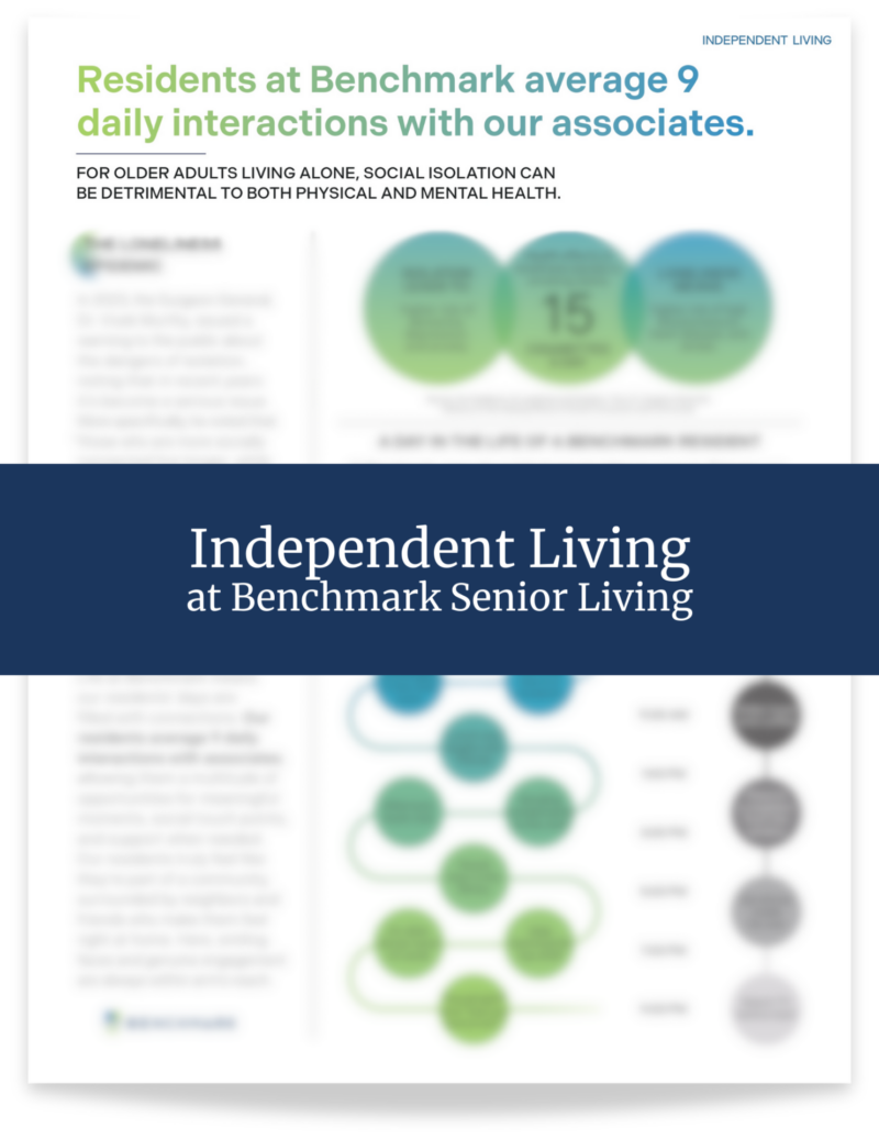 A Day in the Life at Benchmark - Info Sheet | Benchmark Senior Living